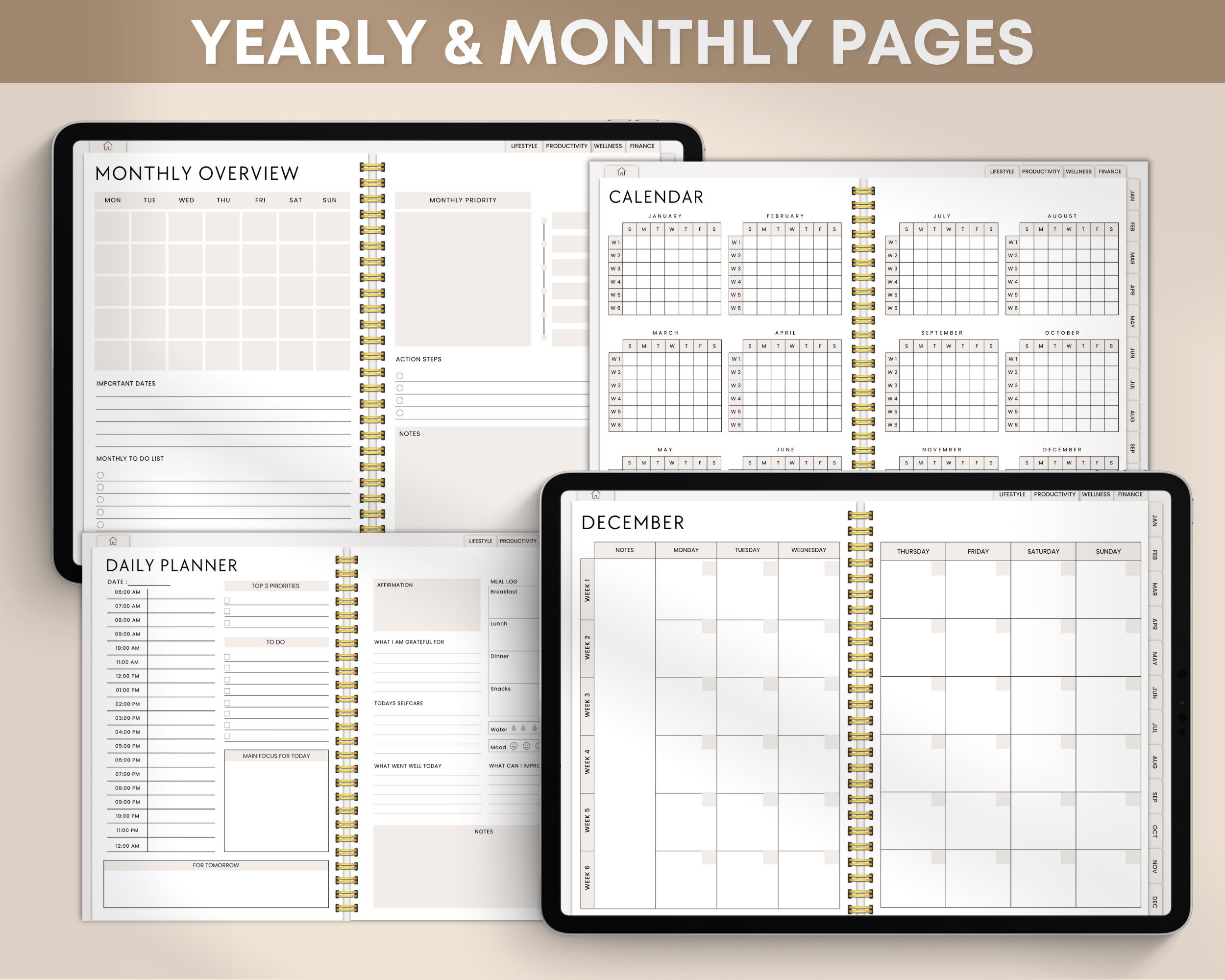 Ultimate Undated Life Planner, Undated Digital Planner, iPad Planner ...