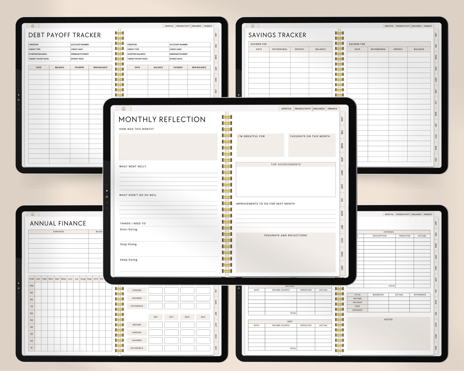 Ultimate Undated Life Planner, Undated Digital Planner, iPad Planner ...