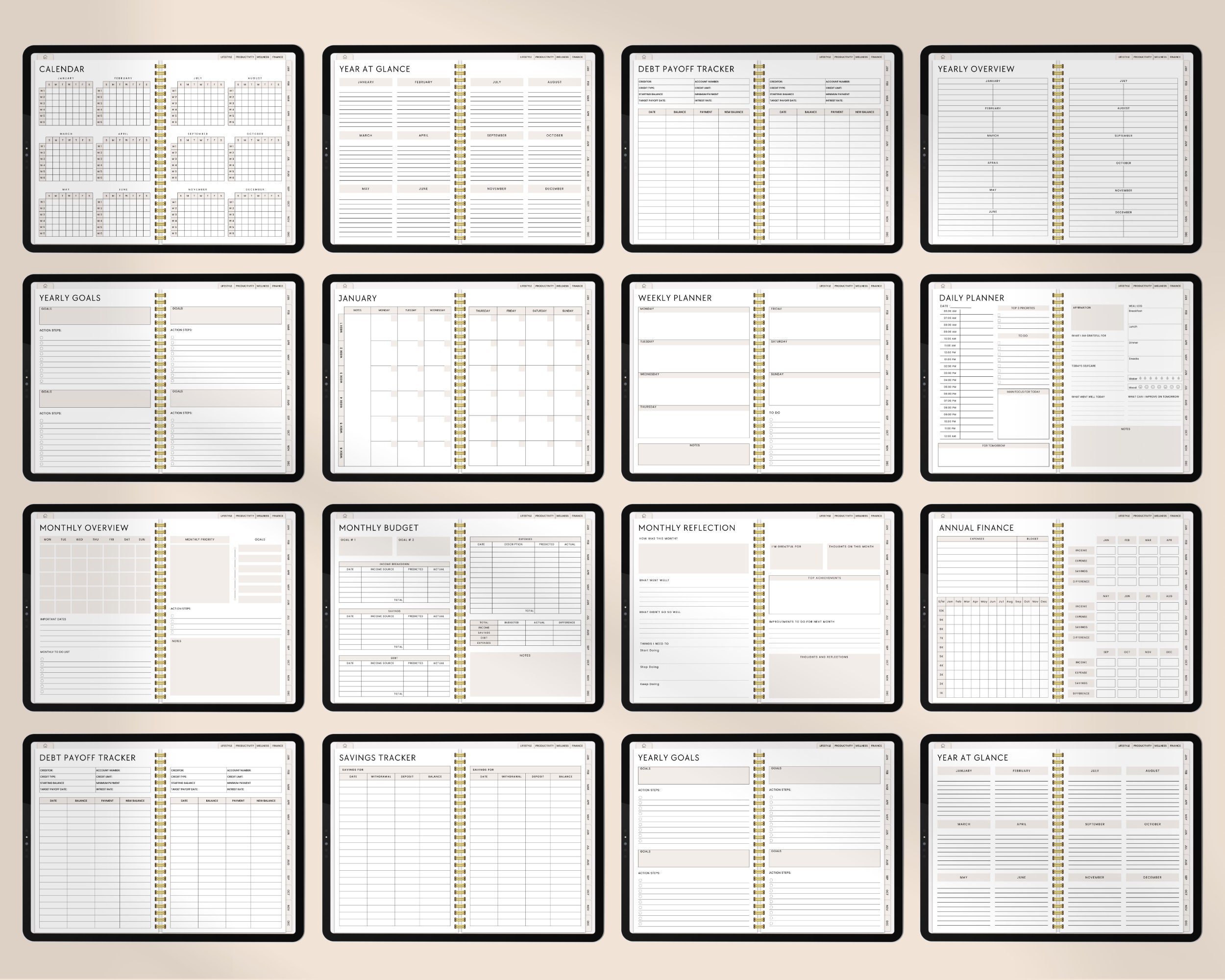 Ultimate Undated Life Planner, Undated Digital Planner, iPad Planner ...