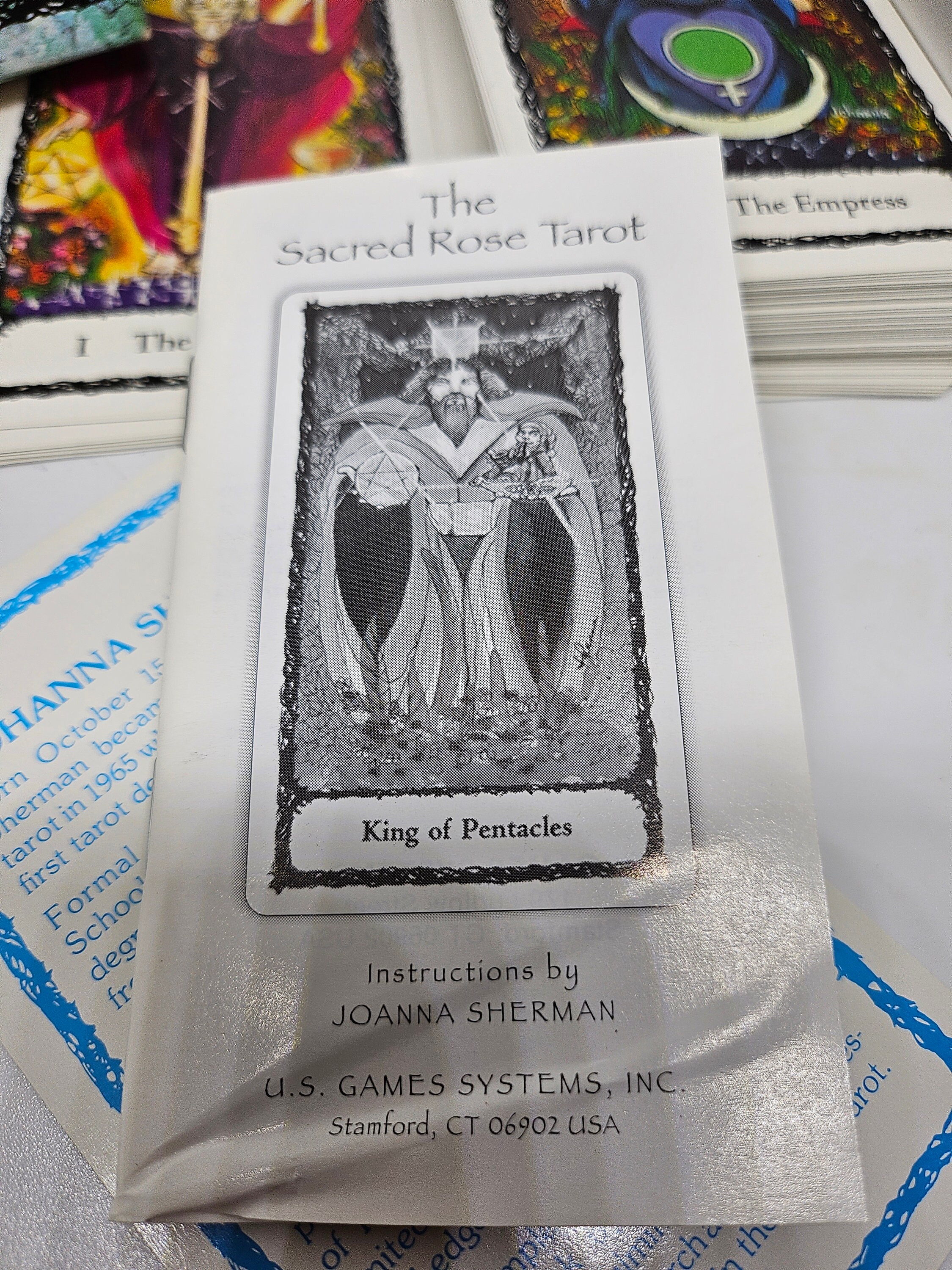 RARE Vintage Sacred Rose Tarot Deck 1982 Johanna Sherman Full Set W ...