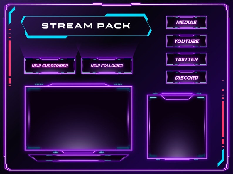 Twitch Overlay Animated Streams, Overlay Webcam Overlay Twitch Panel ...