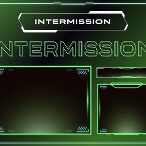 Twitch Stream Package Green Overlay Package Overlay Stream Pack Static ...