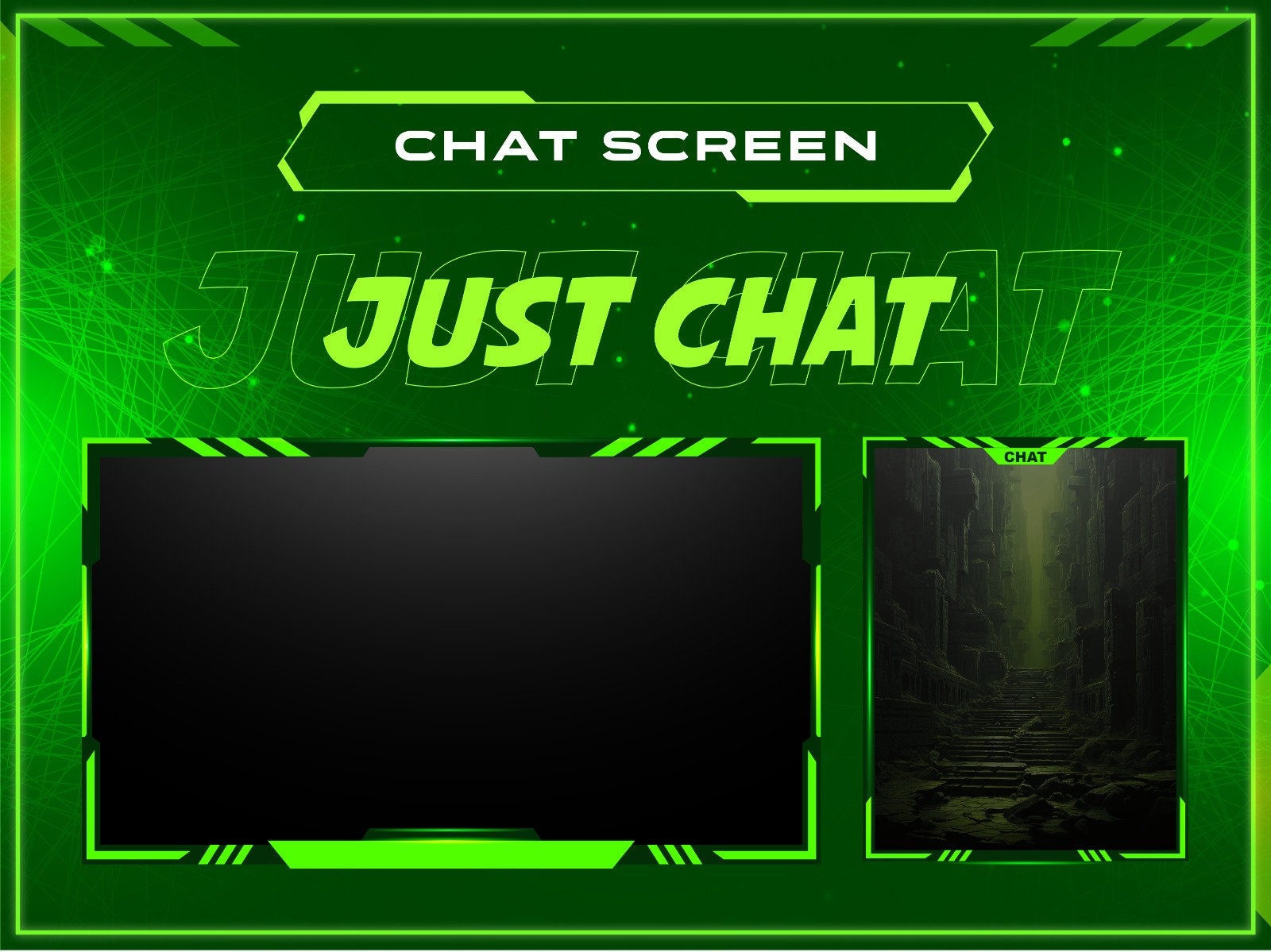 Call of Duty Green Them Overlay Package static Stream Overlay Pack ...