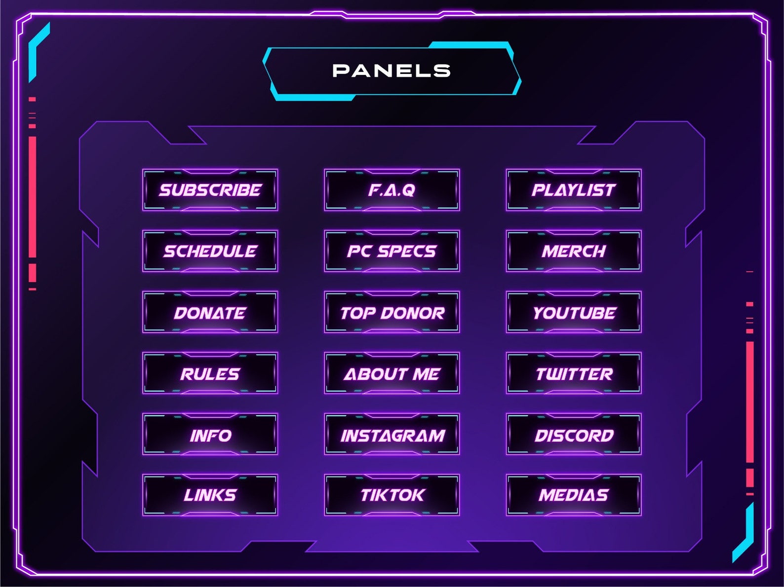 Twitch Overlay Animated Streams, Overlay Webcam Overlay Twitch Panel ...