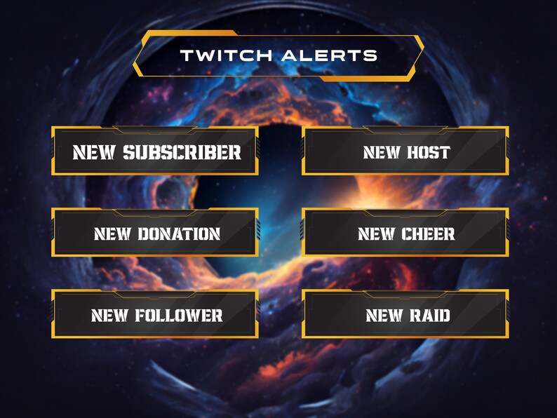 Galaxy Them Overlay Package static Stream Overlay Pack Twitch Static ...