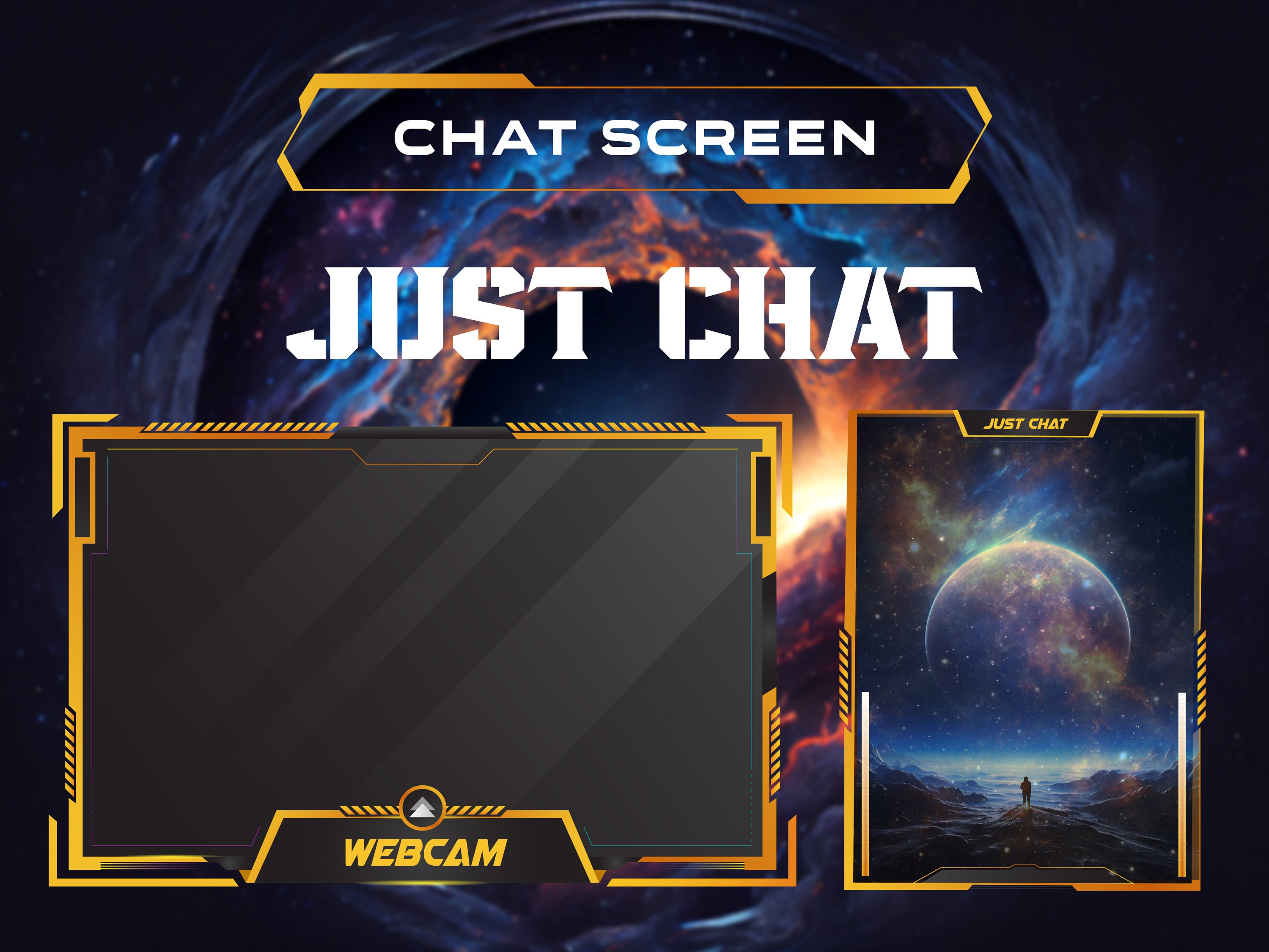 Galaxy Them Overlay Package static Stream Overlay Pack Twitch Static ...