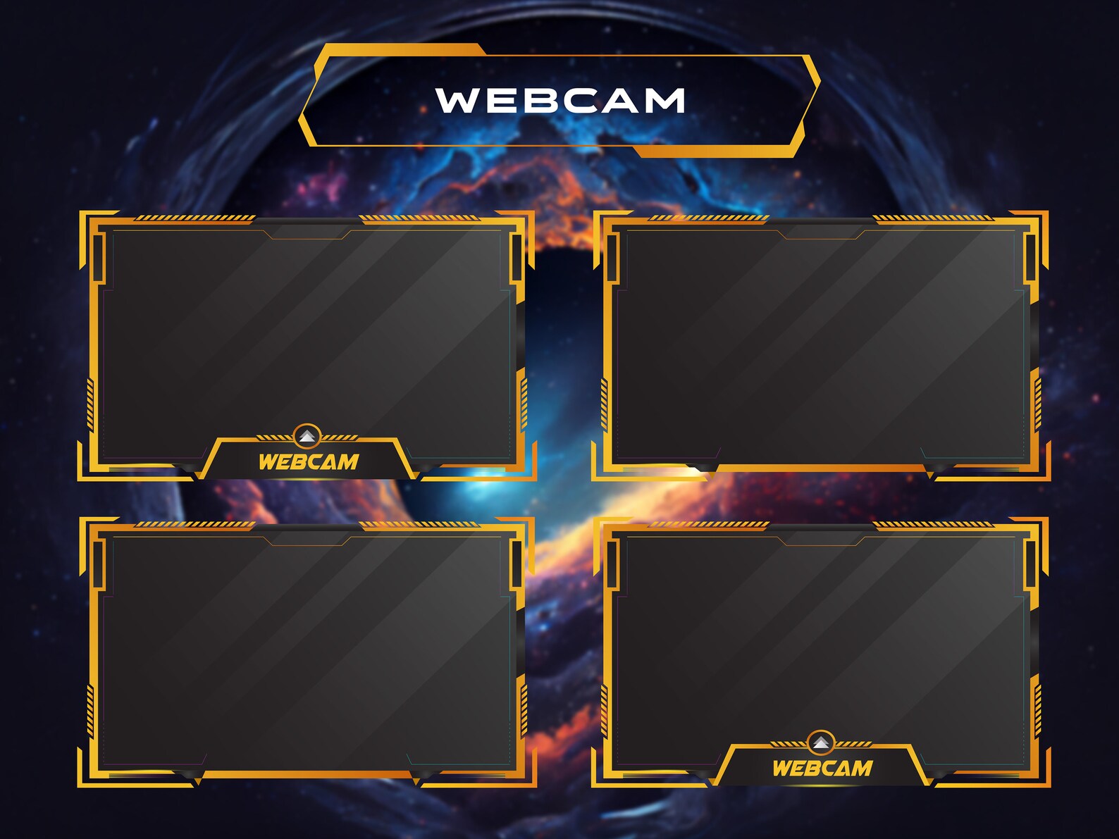 Galaxy Them Overlay Package static Stream Overlay Pack Twitch Static ...