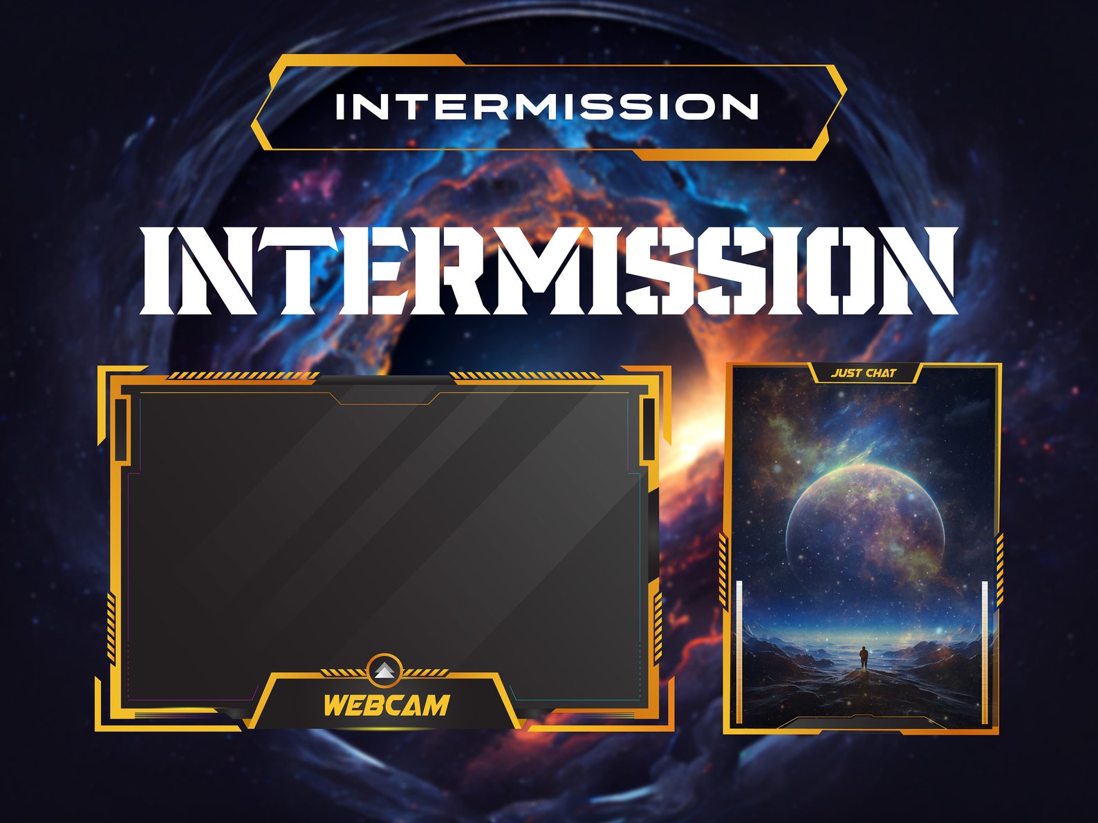 Galaxy Them Overlay Package static Stream Overlay Pack Twitch Static ...