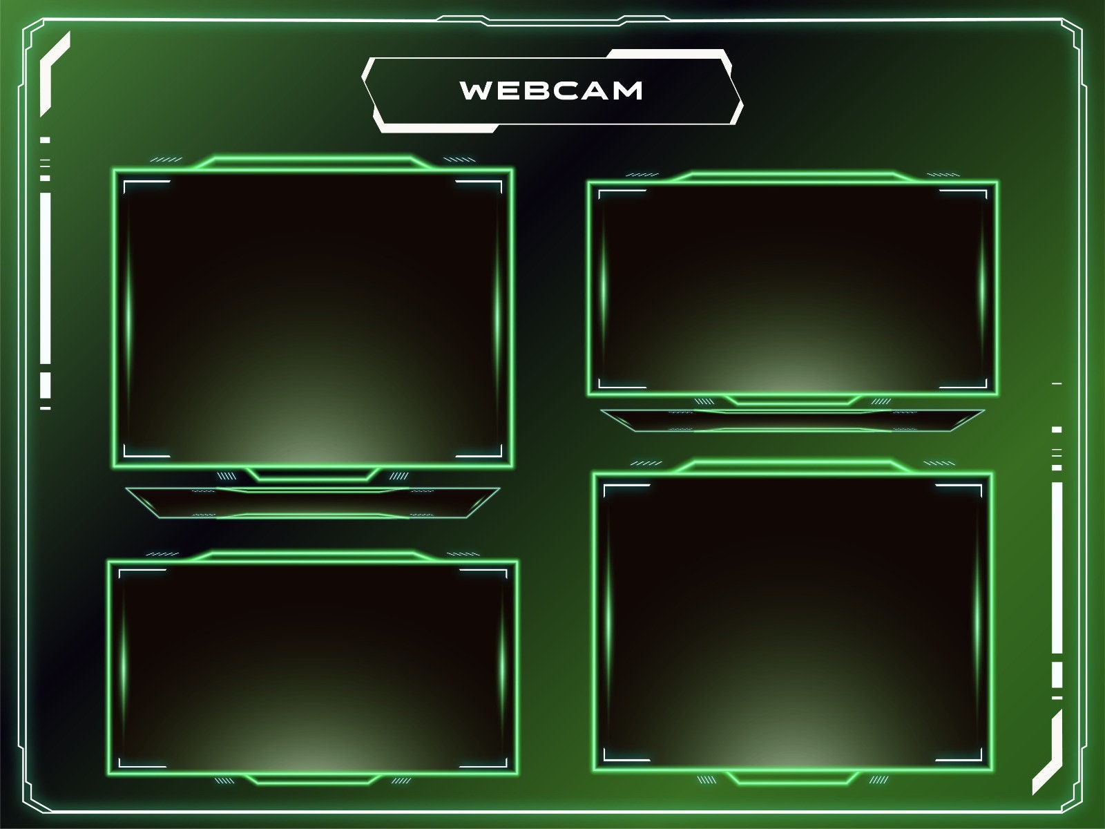 Twitch Stream Package Green Overlay Package Overlay Stream Pack Static ...