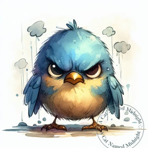 10 Grumpy Birds Clip Art Images Bundle Crazy Birds Whimsical Birds ...