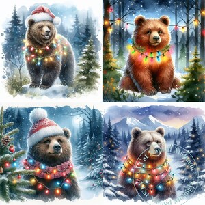 Christmas Bear Clipart 15 Xmas Clip Art Christmas Watercolor Clipart ...