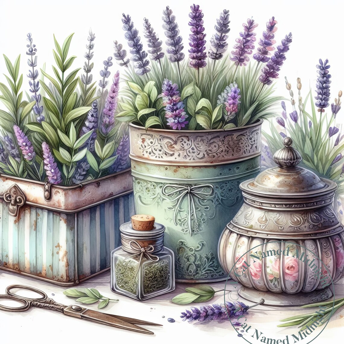 Lavender Clipart 13 High Quality JPEG Lavender Flowers & Herbs in ...