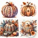 Boho Pumpkin Clipart 11 Images Watercolor Fall Clip Art Floral Autumn ...