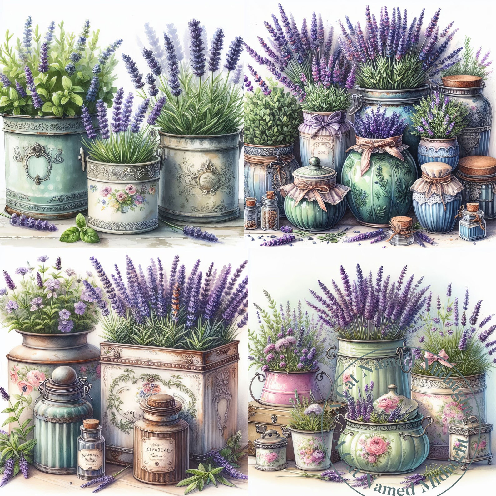 Lavender Clipart 13 High Quality JPEG Lavender Flowers & Herbs in ...