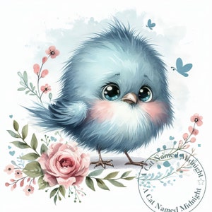 Shabby Chic Birds Vintage Style Clipart 15 JPG Images Watercolor Bird ...