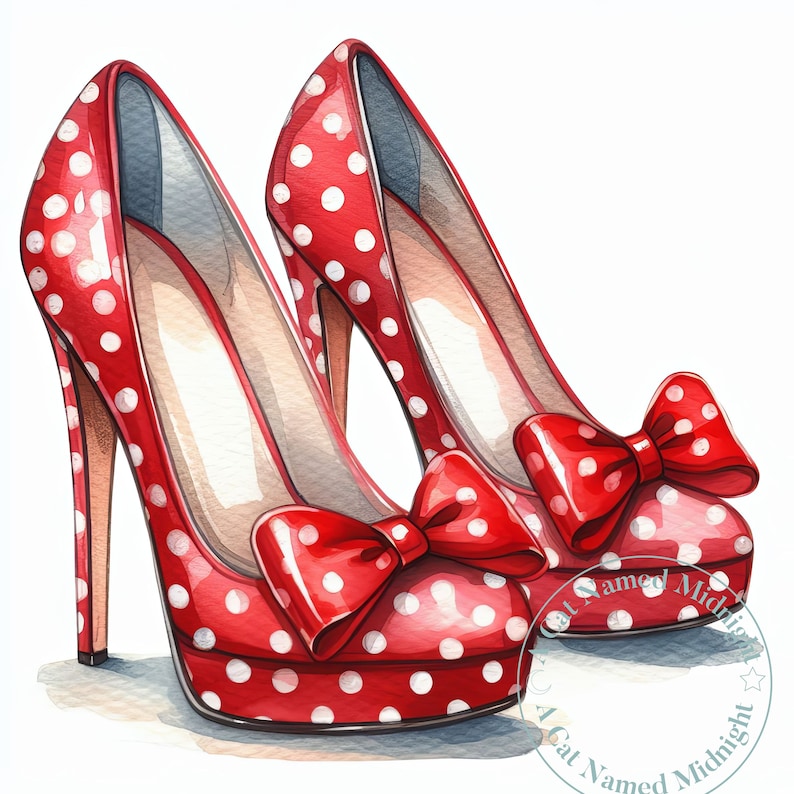 Red High Heels Clip Art 10 Images Watercolor High Heels Clipart Bundle ...