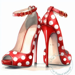 Red High Heels Clip Art 10 Images Watercolor High Heels Clipart Bundle ...
