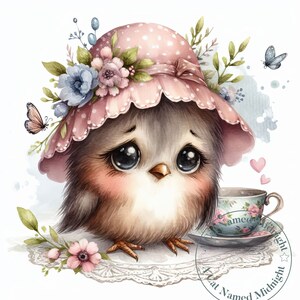 Shabby Chic Birds Vintage Style Clipart 15 JPG Images Watercolor Bird ...