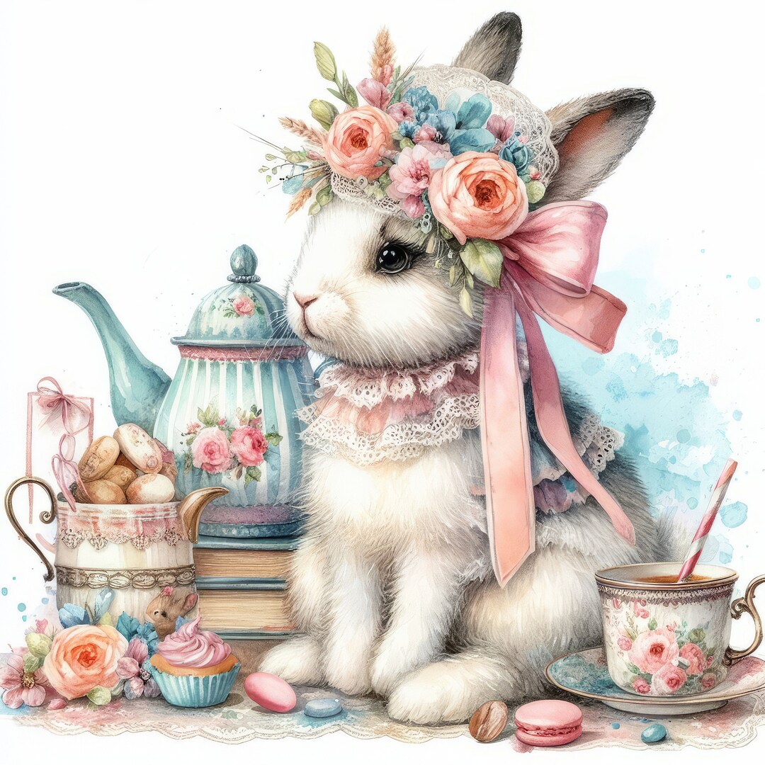 Watercolor Bunny Clipart Watercolor Rabbit Clip Art Easter Bunny ...