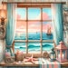 Nautical Windows Clipart Watercolor Nautical Clip Art Ocean Watercolor ...