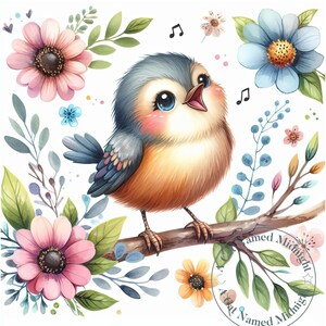 Watercolor Bird Clipart Watercolor Cute Little Birds Clip Art Easter ...