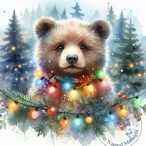 Christmas Bear Clipart 15 Xmas Clip Art Christmas Watercolor Clipart ...