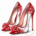 10 Red High Heels Clip Art Watercolor High Heels Clipart Bundle Womens ...