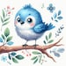 Watercolor Bird Clipart Watercolor Cute Little Birds Clip Art Easter ...