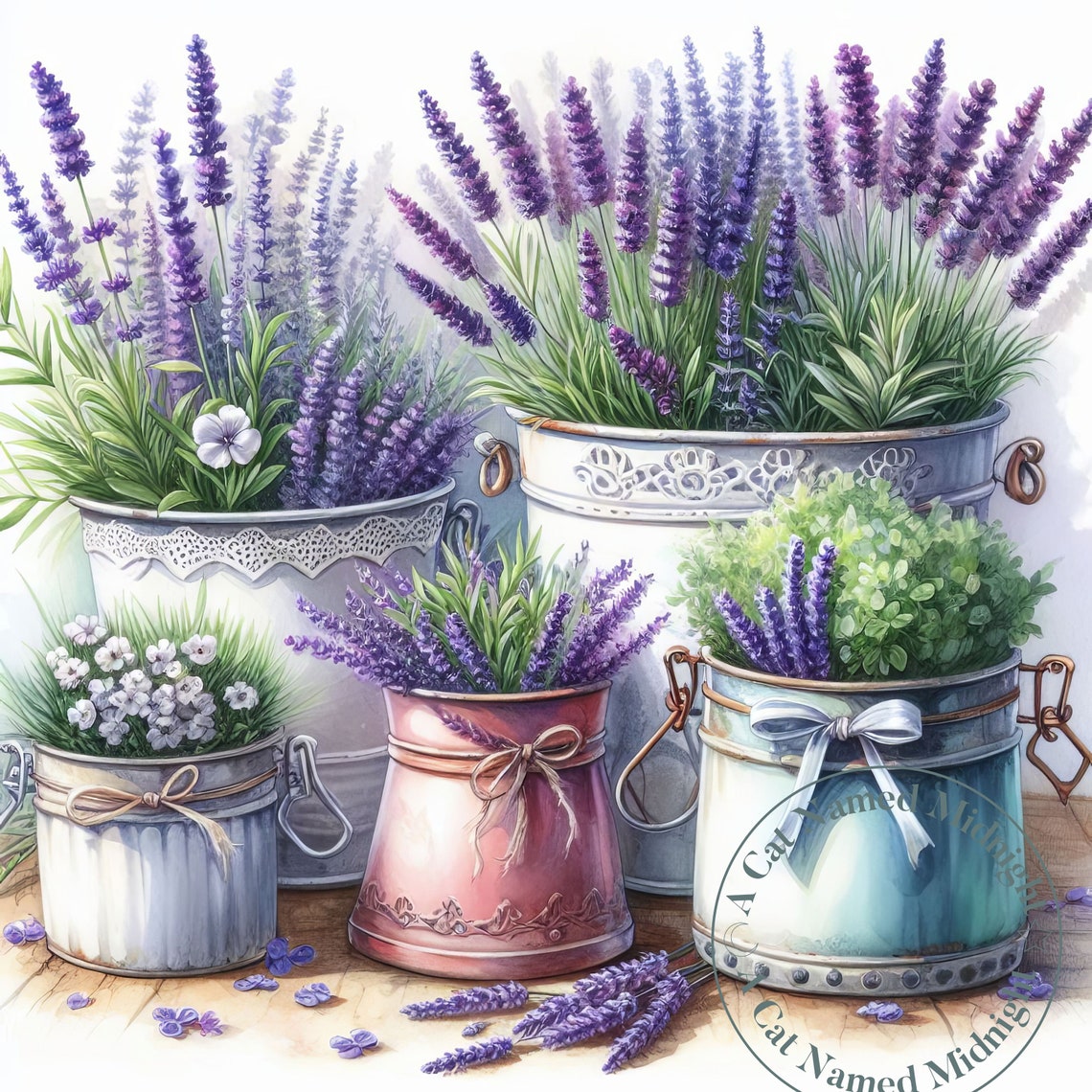 Lavender Clipart 13 High Quality JPEG Lavender Flowers & Herbs in ...