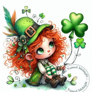 Leprechaun Girl Clipart 13 JPG Whimsical St. Patrick's Day Clip Art ...