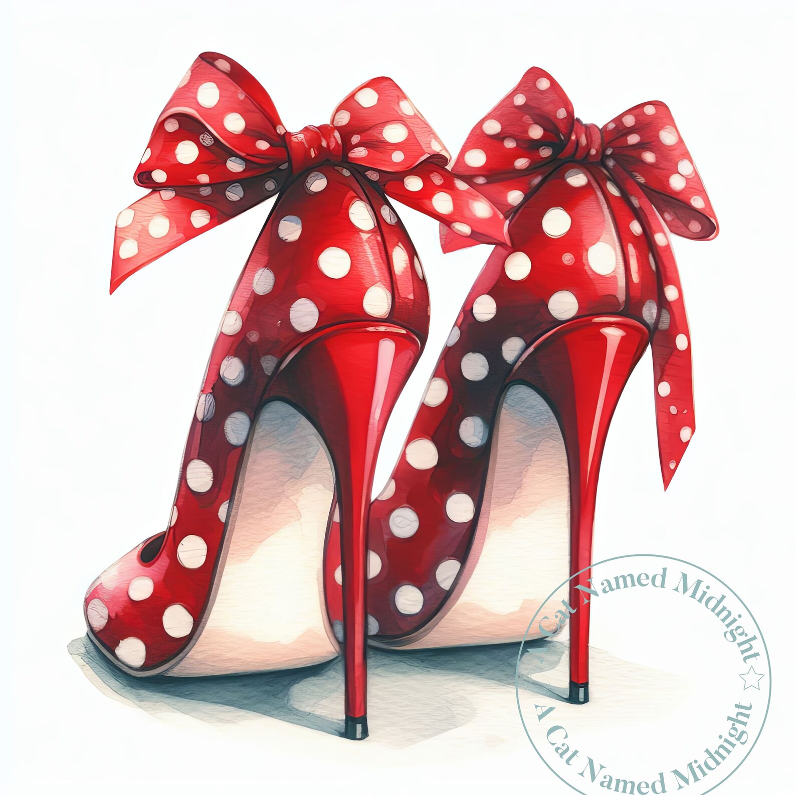 Red High Heels Clip Art 10 Images Watercolor High Heels Clipart Bundle ...