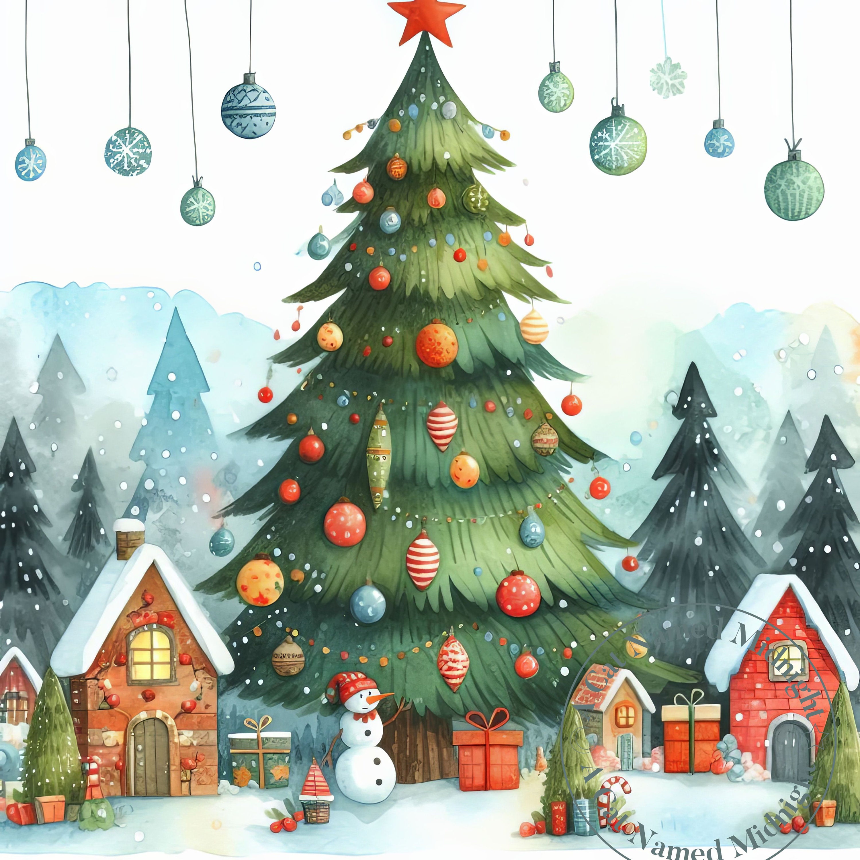 Folk Art Christmas Tree Clipart 10 JPG Xmas Clip Art Xmas Tree ...