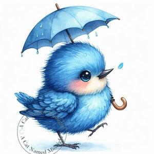 Watercolor Bird Clipart Watercolor Cute Little Birds Clip Art Easter ...