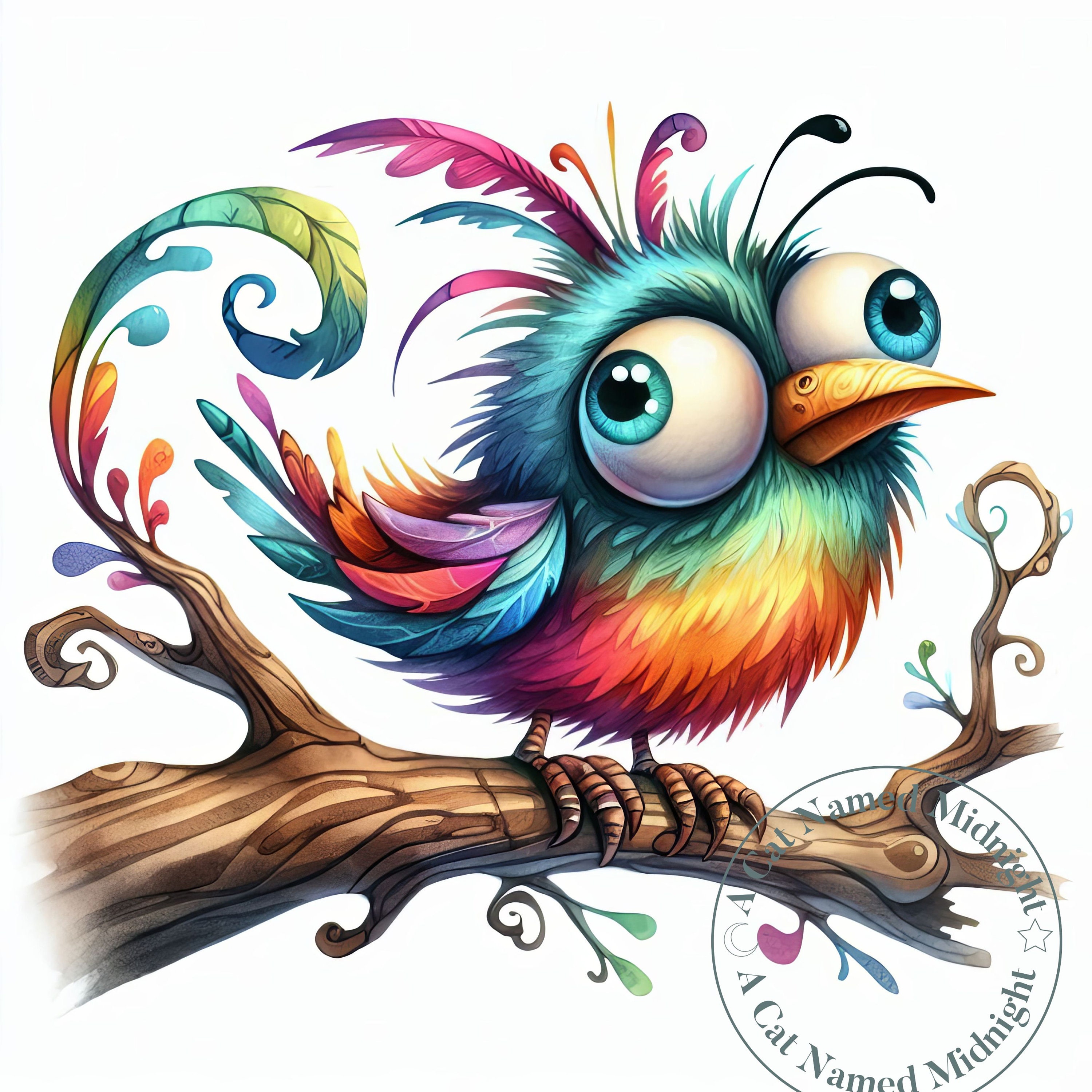 Quirky Bird Clipart 15 High Quality Jpgs Silly Birds Clip Art Bundle ...