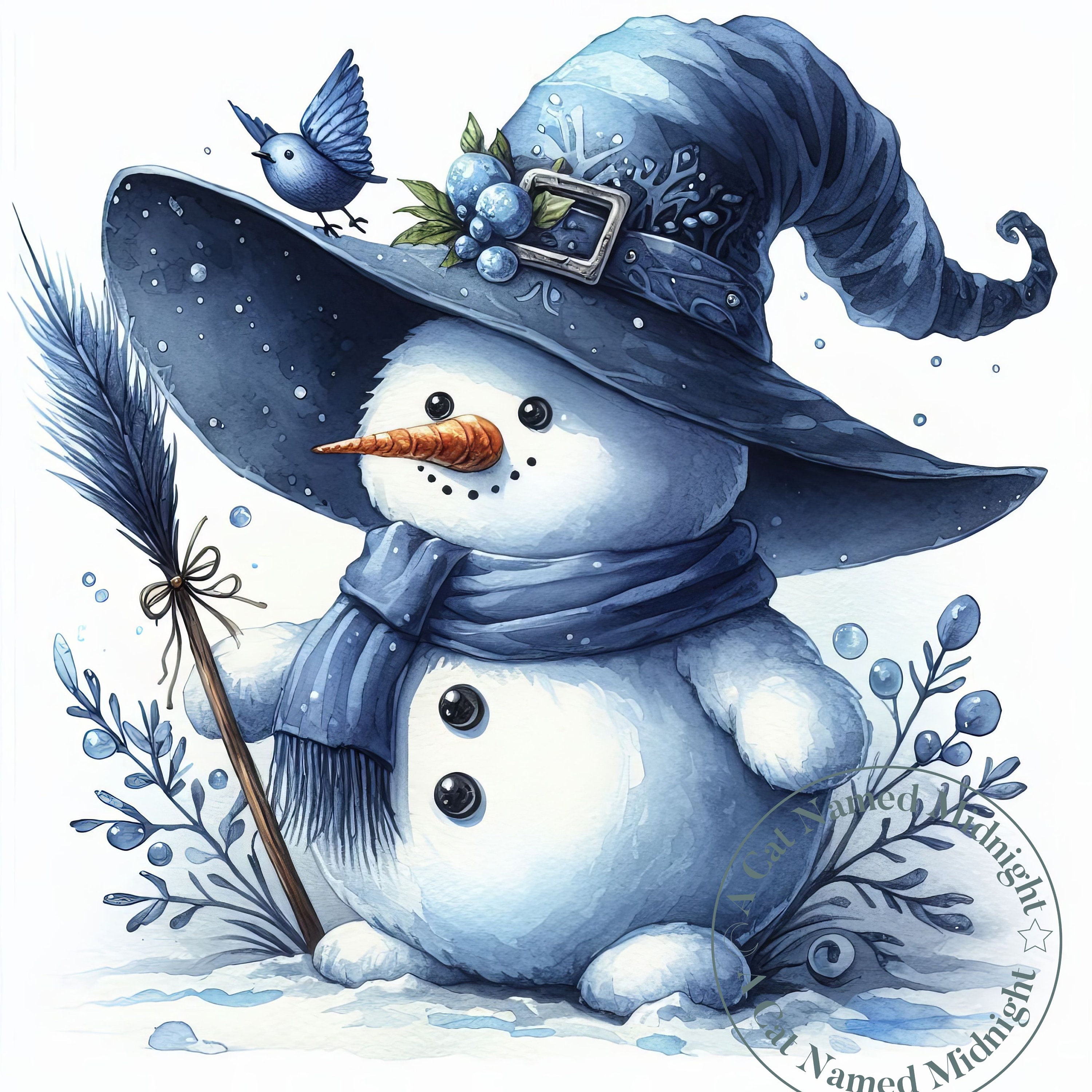 12 Snowman Clipart JPG Xmas Snow Man Clip Art Christmas Watercolor ...