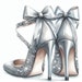 Watercolor High Heels Clipart Bundle Silver High Heels Clip Art Womens ...