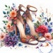 10 Watercolor High Heels Clipart Bundle Floral High Heels Clip Art ...