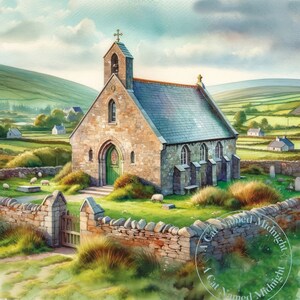 Country Stone Church Clipart Bundle 12 Old Scottish Style Church ...