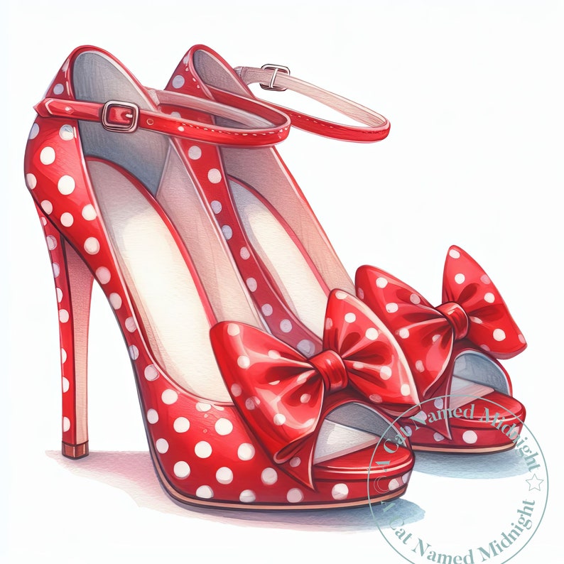 Red High Heels Clip Art 10 Images Watercolor High Heels Clipart Bundle ...