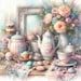 Shabby Chic Tea Cups Clipart 8 JPG Images Watercolor Clip Art Bundle ...