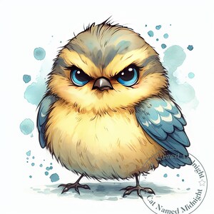 10 Grumpy Birds Clip Art Images Bundle Crazy Birds Whimsical Birds ...