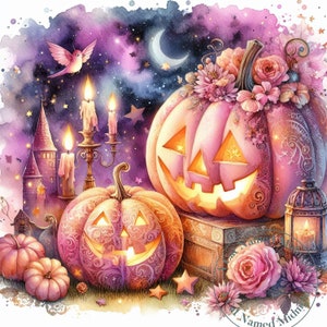 Jack O Lantern Clipart 11 Images Watercolor Shabby Chic Fall Clip Art ...