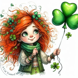 Leprechaun Girl Clipart 13 JPG Whimsical St. Patrick's Day Clip Art ...