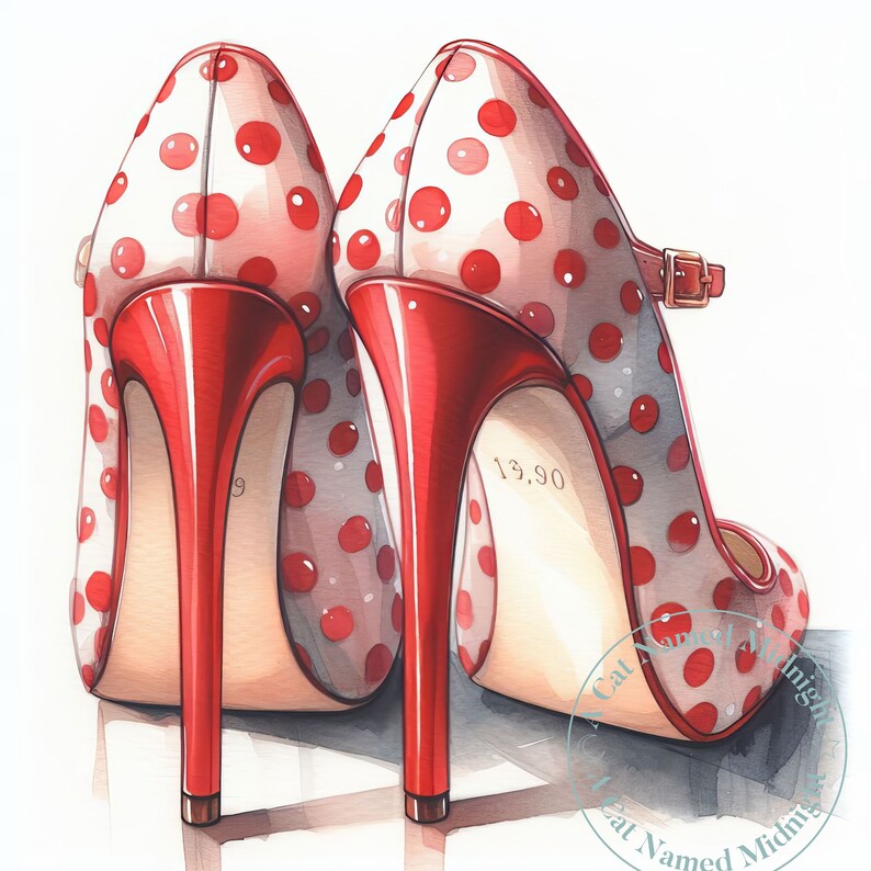 Red High Heels Clip Art 10 Images Watercolor High Heels Clipart Bundle ...