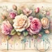 10 Shabby Chic Roses on Parchment Paper Clipart Shabby Chic Floral ...