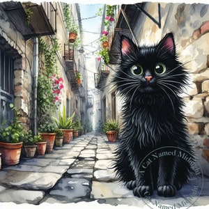 13 Alley Cat Paintings Cat Clip Art Images Bundle Watercolor Kitten ...