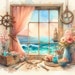 Nautical Windows Clipart Watercolor Nautical Clip Art Ocean Watercolor ...