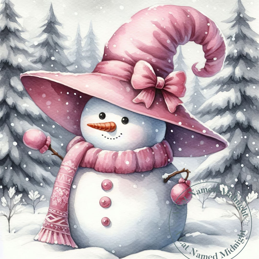 12 Snowman Clipart JPG Xmas Snow Man Clip Art Christmas Watercolor ...