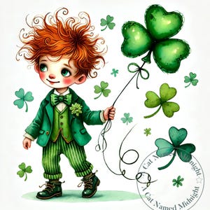 Cute Leprechaun Boy Clipart 13 JPG Whimsical St. Patrick's Day Clip Art ...