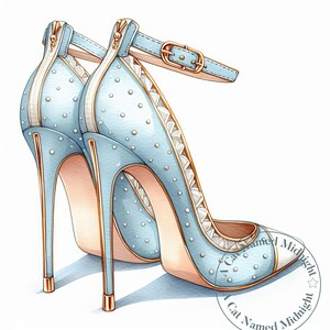 Blue High Heels Clipart | Light Blue Stilettos Clip Art - Etsy